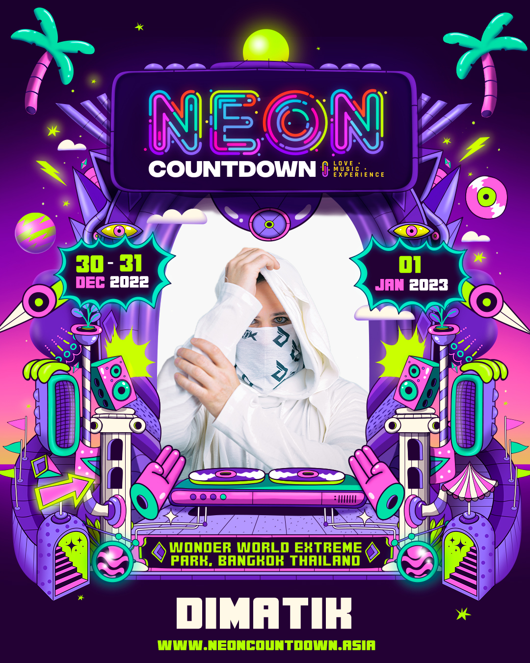 Neon Countdown - Love • Music • Experience